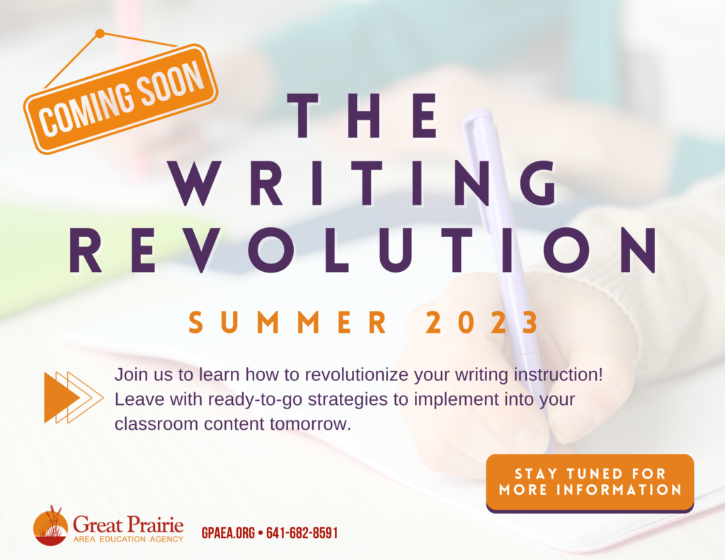 Coming Soon... The Writing Revolution - Great Prairie AEA