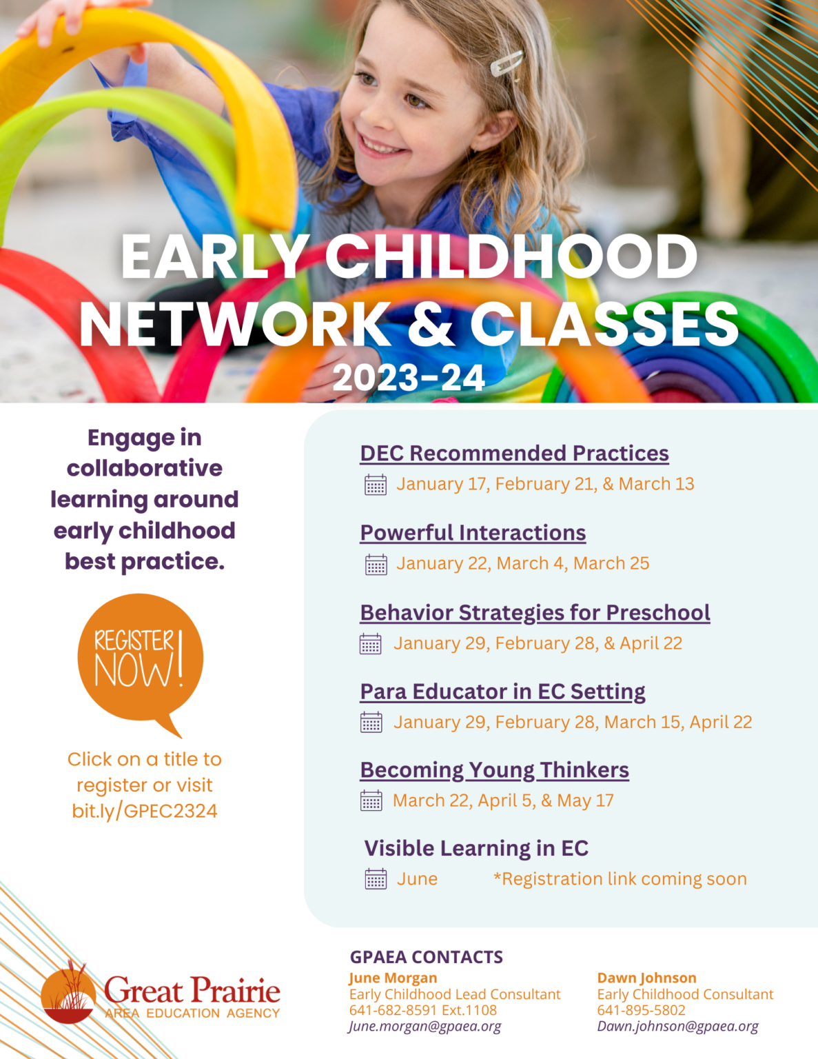 Early Childhood Classes 2024 - Great Prairie AEA