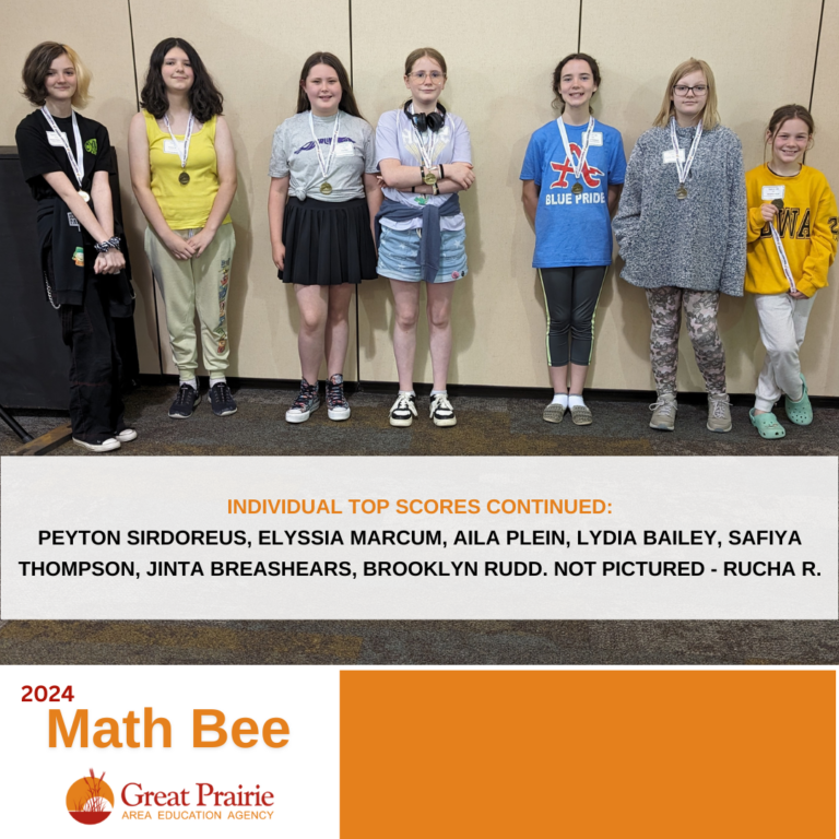 GPAEA Announces Winners of the 2024 Math Bee - Great Prairie AEA