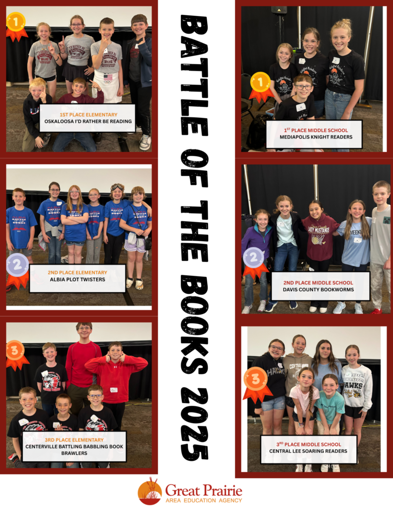 GPAEA Announces Winners of 2025 Battle of the Books - Great Prairie AEA